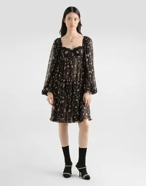 Dolce & Gabbana Small Floral-print Chiffon Dress Dresses
