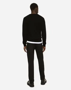Dolce & Gabbana Pull Girocollo Sweaters And Cardigans - Black