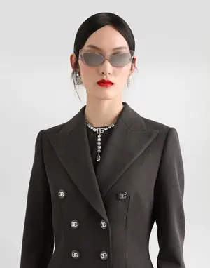 Dolce & Gabbana Double-breasted Wool Coat With Branded Buttons