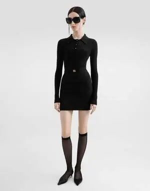 Dolce & Gabbana Ribbed Wool Polo-style Sweater