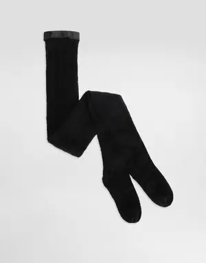 Dolce & Gabbana Openwork Cotton Tights - Black