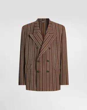 Dolce & Gabbana Double-breasted Jacket In Pinstripe Suits And Blazers Multi-colored - Multicolor