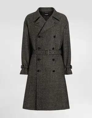 Dolce & Gabbana Double-breasted Wool Trench Coats And Jackets - Multicolor