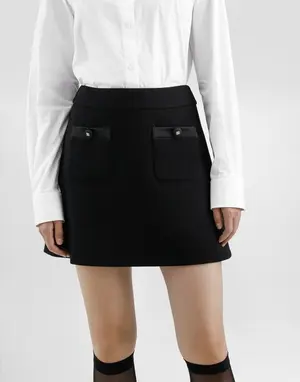 Dolce & Gabbana A-line Wool Crepe Miniskirt Skirts