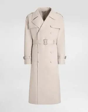 Dolce & Gabbana Double-breasted Trench Coat Coats And Jackets - Beige