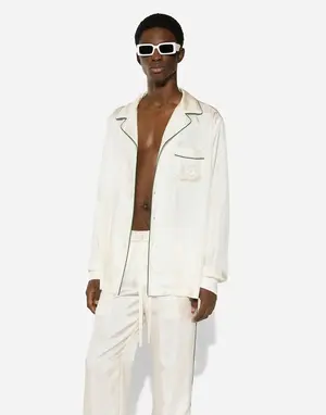 Dolce & Gabbana Silk Jogging Pants With Dg Embroidery Pants And Shorts