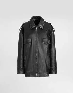Dolce & Gabbana Vintage-effect Leather Jacket - Black