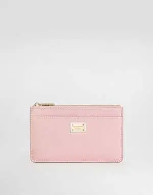 Dolce & Gabbana Dauphine Calfskin Card Holder Wallets And Small Leather Goods Leather - Pink
