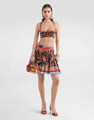 Dolce & Gabbana Carretto-print Poplin Top