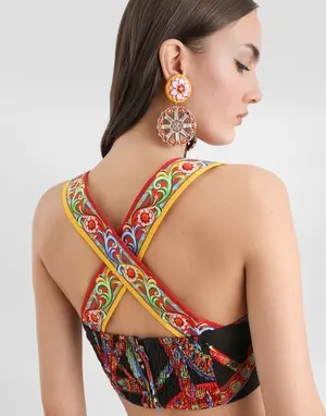 Dolce & Gabbana Carretto-print Poplin Top
