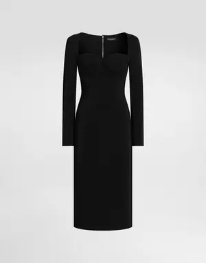 Dolce & Gabbana Cady Sheath Dress Dresses Viscose - Black