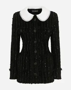 Dolce & Gabbana Single-breasted Textured Blazer - Black