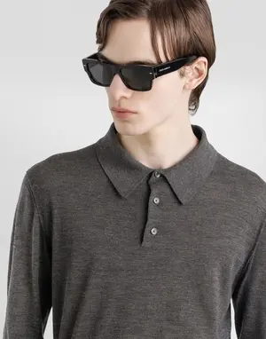 Dolce & Gabbana Cashmere Polo Shirt Sweaters And Cardigans Gray