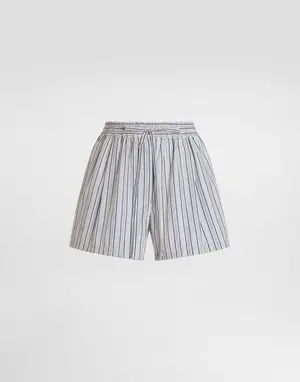Dolce & Gabbana Striped Poplin Culottes Shorts Pants And Shorts Multi-colored - Multicolor