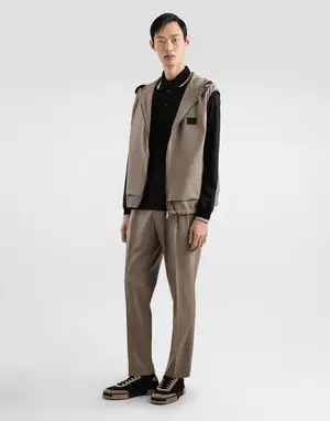 Dolce & Gabbana Wool Canvas Hooded Gilet
