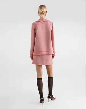 Dolce & Gabbana Wool Raschel Tweed Miniskirt Skirts