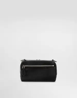 Dolce & Gabbana Lock Tempesta Calfskin Crossbody Bag Crossbody Bags - Black