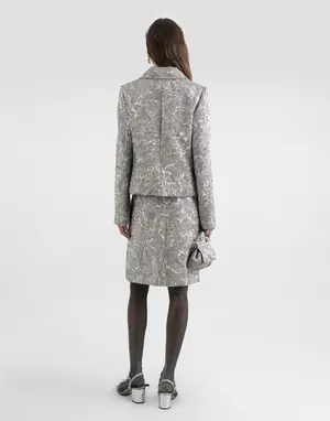 Dolce & Gabbana Single-breasted Jacket In Floral Jacquard Blazers