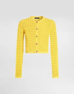 Dolce & Gabbana Crochet Cardigan Sweaters And Cardigans - Yellow