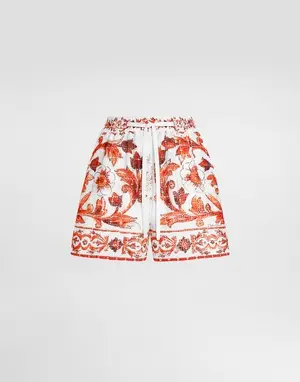 Dolce & Gabbana Majolica-print Silk Bermuda Shorts - Multicolor