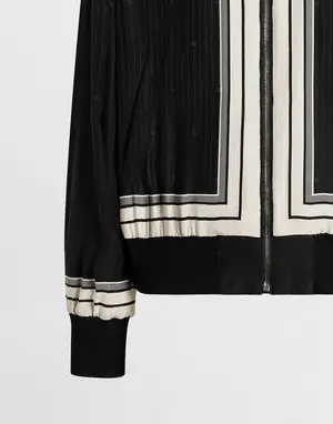 Dolce & Gabbana Printed Oversized Bomber Jacket Coats And Jackets
