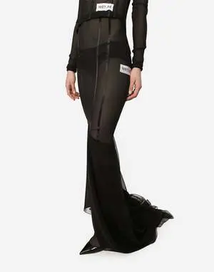 Dolce & Gabbana Long Silk Mermaid Skirt