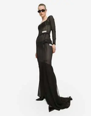 Dolce & Gabbana Long Silk Mermaid Skirt