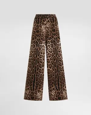 Dolce & Gabbana Leo- Fleece Trousers� Pants And Shorts Animal - Print