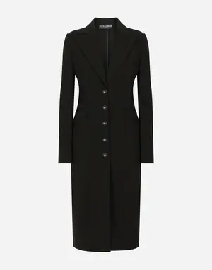 Dolce & Gabbana Jersey Milano Rib Coat Dresses Viscose - Black