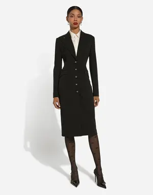 Dolce & Gabbana Jersey Milano Rib Coat Dresses Viscose