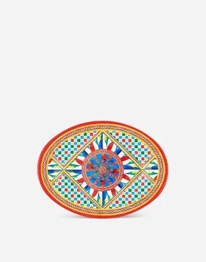 Dolce & Gabbana Wooden Tray Oval - Multicolor