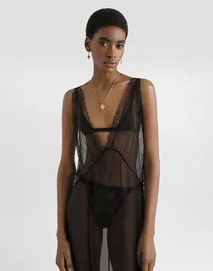 Dolce & Gabbana Long Chiffon Dress Dresses Silk