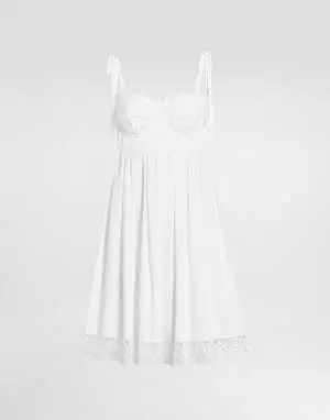 Dolce & Gabbana Short Poplin Dress Dresses - White