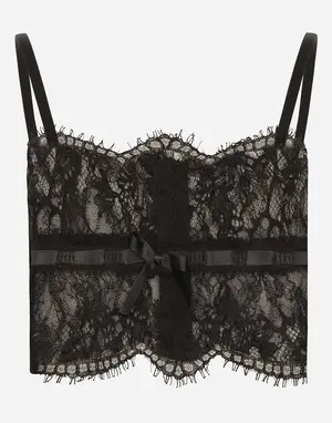 Dolce & Gabbana Lace Lingerie Top Underwear - Black