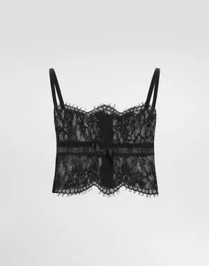 Dolce & Gabbana Lace Lingerie Top Underwear - Black