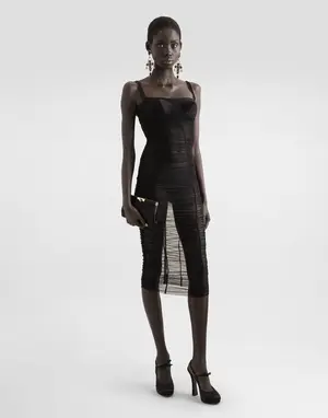 Dolce & Gabbana Tulle Calf-length Dress With Draping