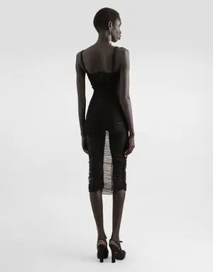 Dolce & Gabbana Tulle Calf-length Dress With Draping