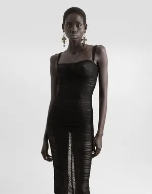 Dolce & Gabbana Tulle Calf-length Dress With Draping