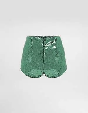 Dolce & Gabbana Sequined High-waisted Panties Underwear - Green