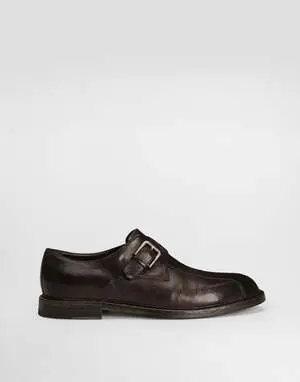 Dolce & Gabbana Washed Calfskin Laced Shoes Lace-ups - Brown