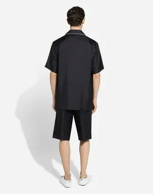 Dolce & Gabbana Embroidered Silk Jogging Shorts