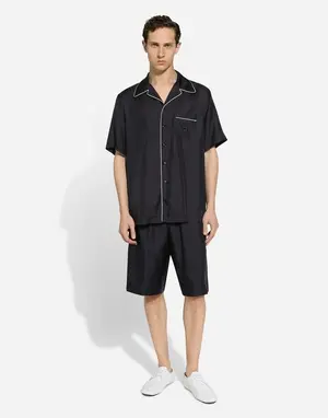 Dolce & Gabbana Embroidered Silk Jogging Shorts