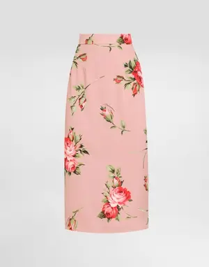 Dolce & Gabbana Rose Bouquet-print Straight Skirt Skirts - Multicolor
