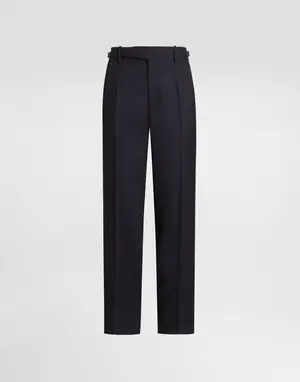 Dolce & Gabbana Virgin Wool Trousers - Blue