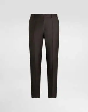 Dolce & Gabbana Virgin Wool Trousers - Brown
