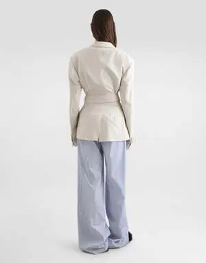 Dolce & Gabbana Striped Poplin Trousers Pants And Shorts