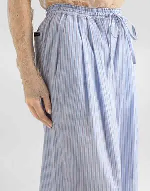 Dolce & Gabbana Striped Poplin Trousers Pants And Shorts