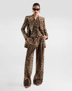 Dolce & Gabbana Leo- Wool Vest Blazers Animal