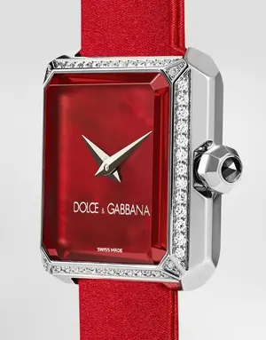 Dolce & Gabbana Sofia Steel Watch With Diamonds Watches Red