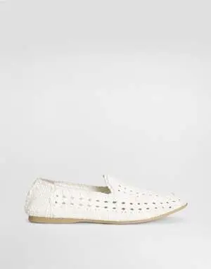 Dolce & Gabbana Pantofola Driver Shoes And Loafers - White